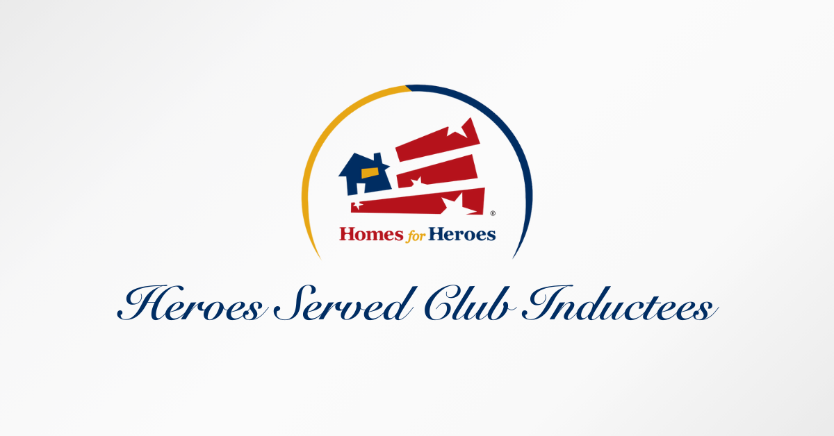 Recognizing Heroes Served Club Inductees - Homes for Heroes®